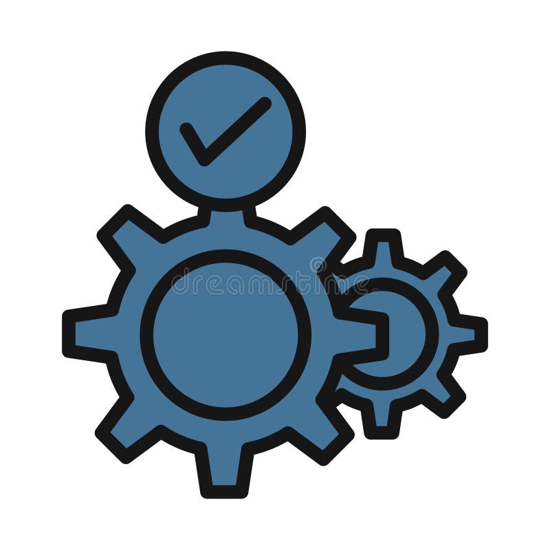 Cogs Line Isolated Icon Can Be Easily Modified and Edit Stock Vector ...