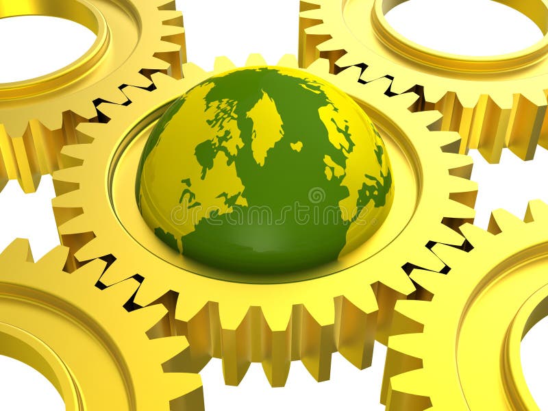 Cogs Network Shows Gear Wheel and Clockwork Stock Illustration ...