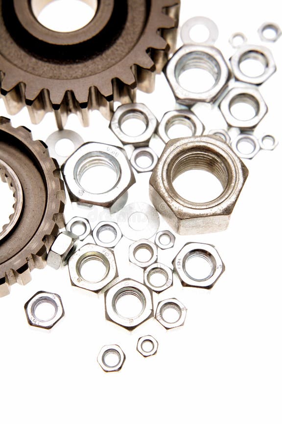 Cogs and nuts stock photo. Image of gear, tools, iron - 5141418
