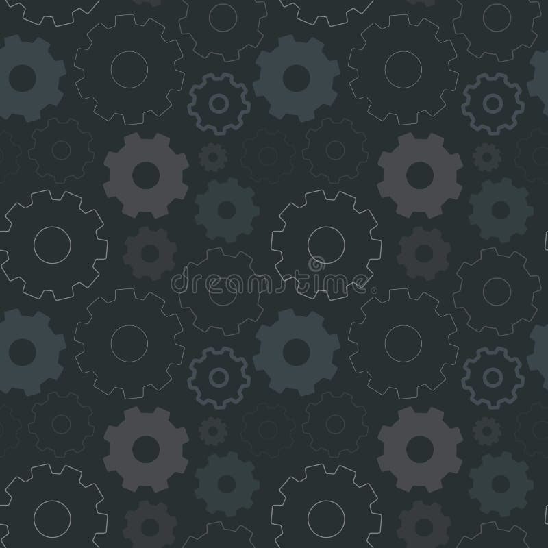 Cogs Seamless Pattern Technology Background Stock Vector - Illustration ...
