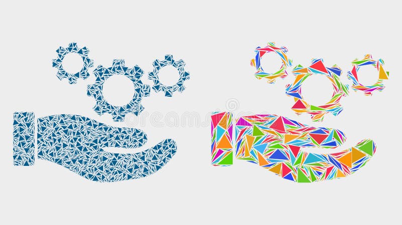 Vector Cogs Icon and Grunge Work in Progress Watermark Stock Vector ...