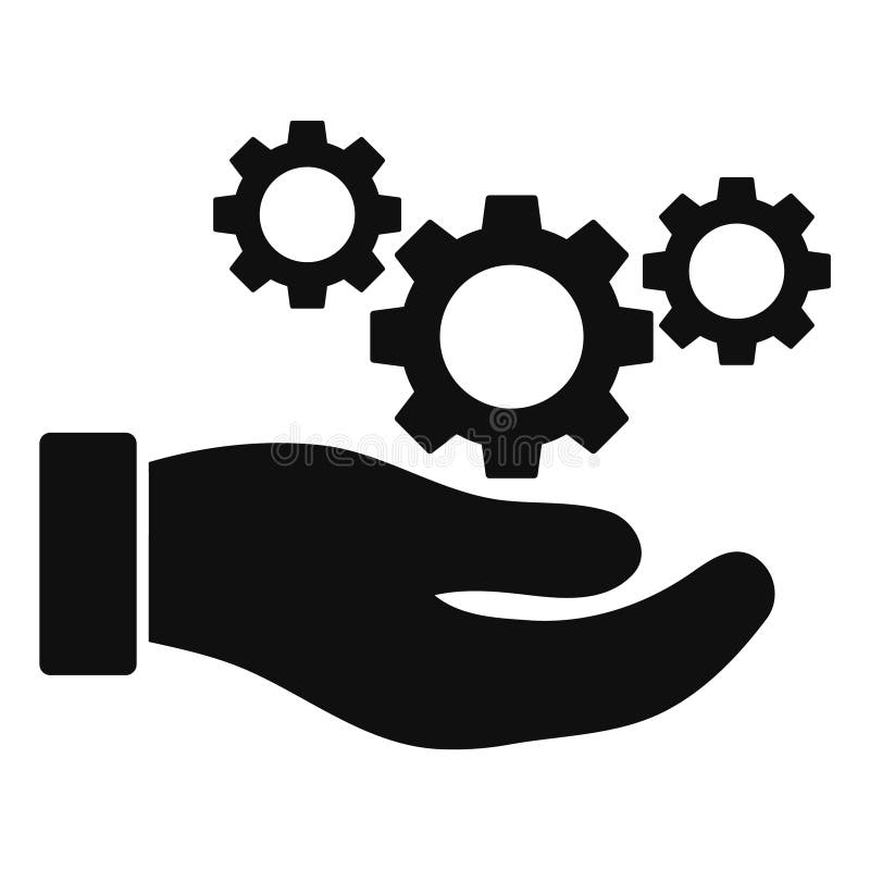 Metal Gears and Cogs Vector. Gear Icon Flat Design. Mechanism Wheels ...