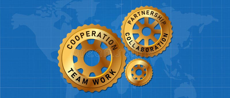 Gear Team Work Collaboration Stock Vector - Illustration of symbol ...