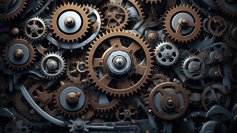 Cogs and Wheels Create an Industrial Background Stock Image - Image of ...