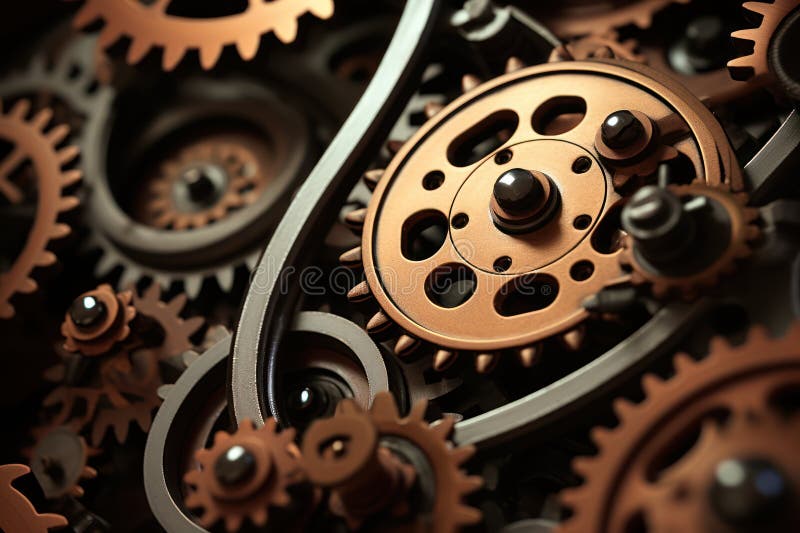 Cogs and Wheels Create an Industrial Background Stock Illustration ...