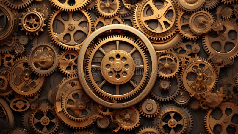 Cogs and Wheels Create an Industrial Background Stock Photo - Image of ...