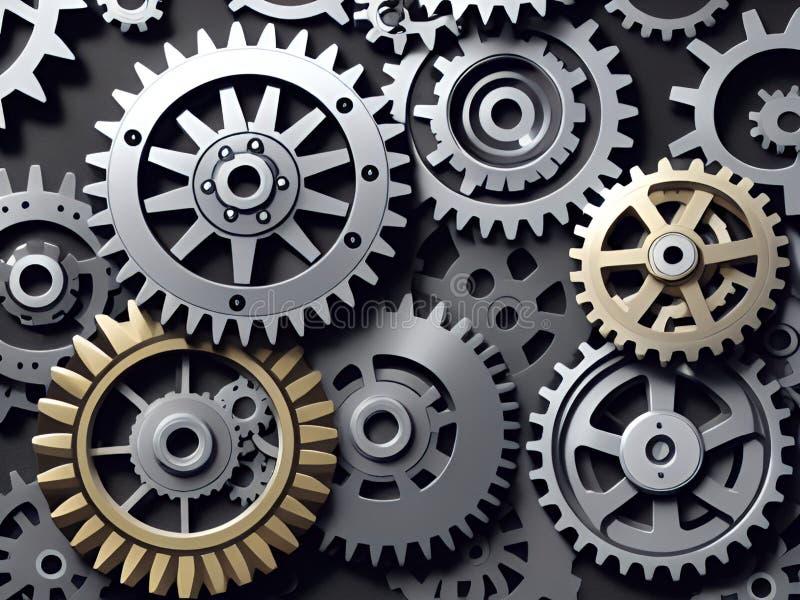 Cogs, Wheels & Gears stock illustration. Illustration of pattern ...