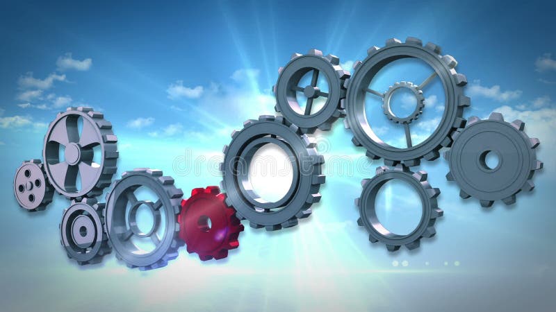 Cogs and Wheels Turning Interface Stock Footage - Video of machinery ...