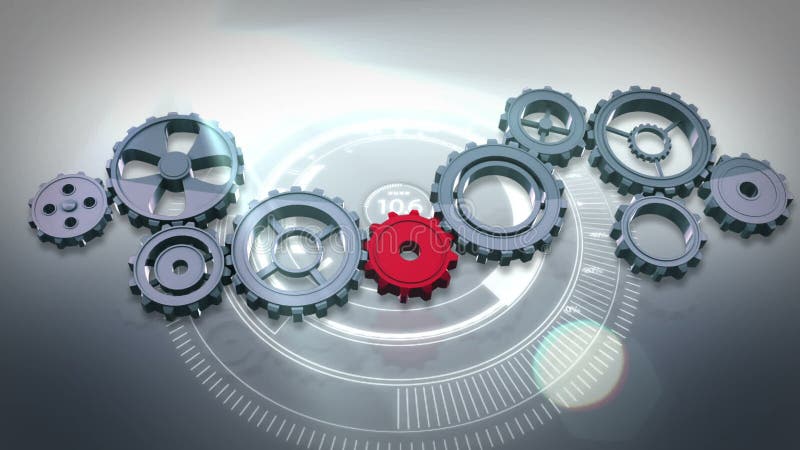Cogs and Wheels Turning Interface Stock Footage - Video of machinery ...