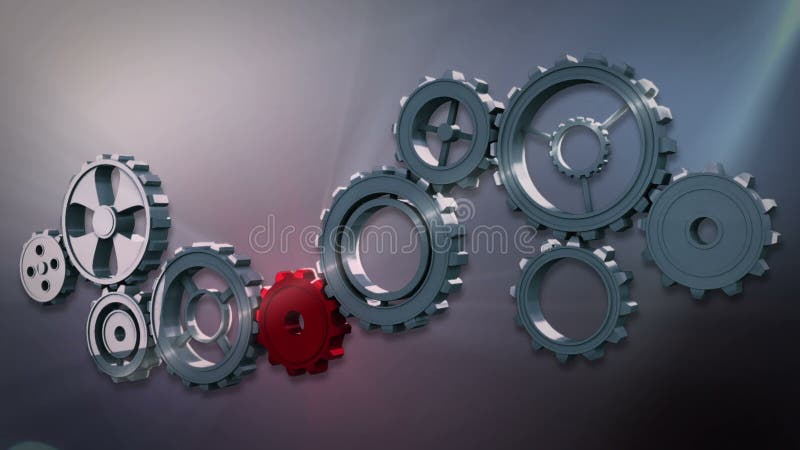 Cogs and Wheels Turning Interface Stock Footage - Video of machinery ...