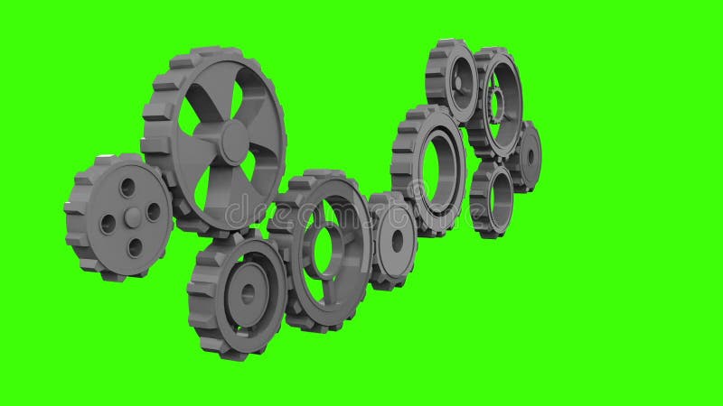 Cogs and Wheels Turning on Green Screen Stock Video - Video of people ...