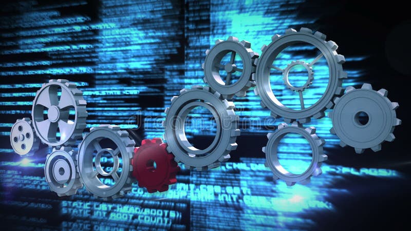 Cogs and Wheels Turning Interface Stock Footage - Video of machinery ...