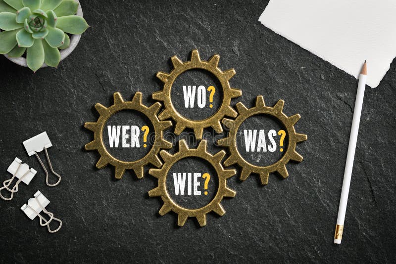 Cogs Words Who How What Where Slate Background Stock Photos - Free ...