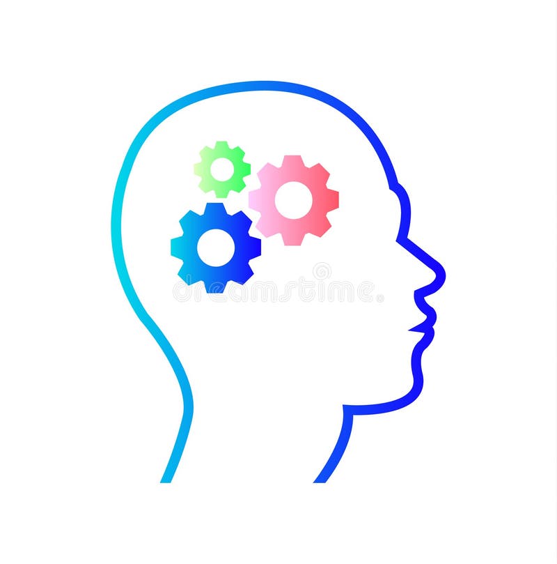 Human brain with cogs stock vector. Illustration of circle - 3148113