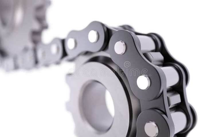 Cogwheel with chain stock image. Image of bike, mechanic - 89600803