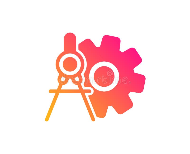 Cogwheel Dividers Icon. Engineering Tool Sign. Vector Stock Vector ...