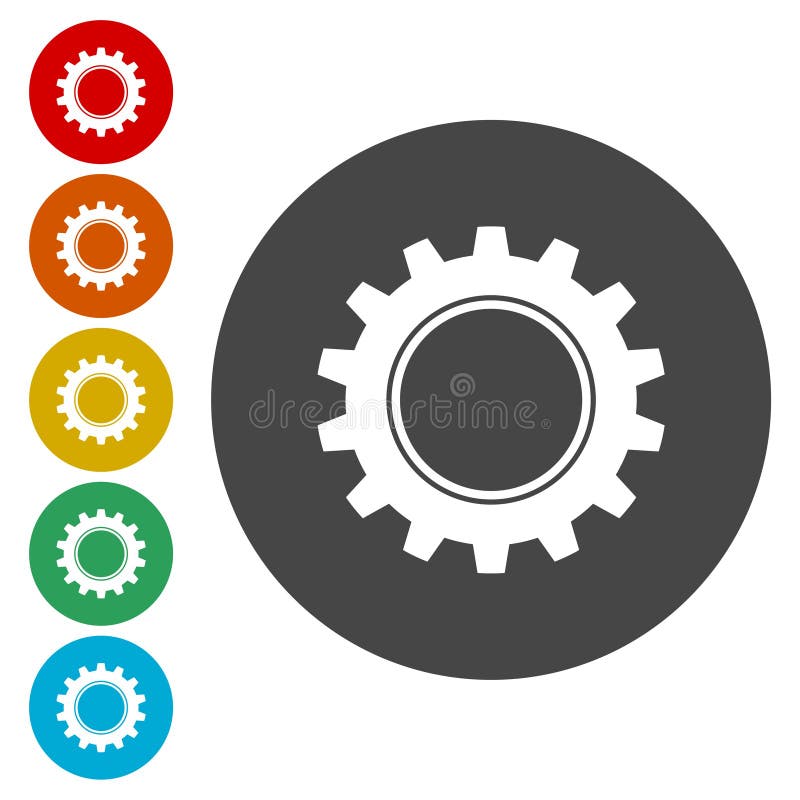 Cogwheel Gear Mechanism Icon Stock Vector - Illustration of mechanism ...