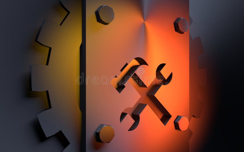 Mechanic Customer Support Service Stock Illustration - Illustration of ...