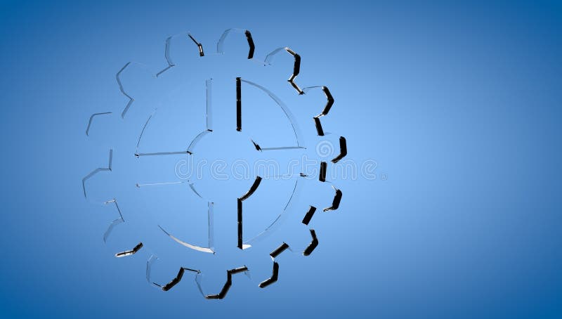 Cogwheel stock illustration. Illustration of glass, element - 38702791
