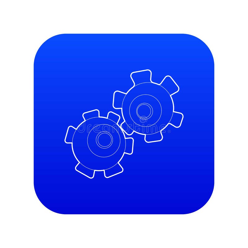 Cogwheel icon blue vector stock vector. Illustration of shape - 154541141