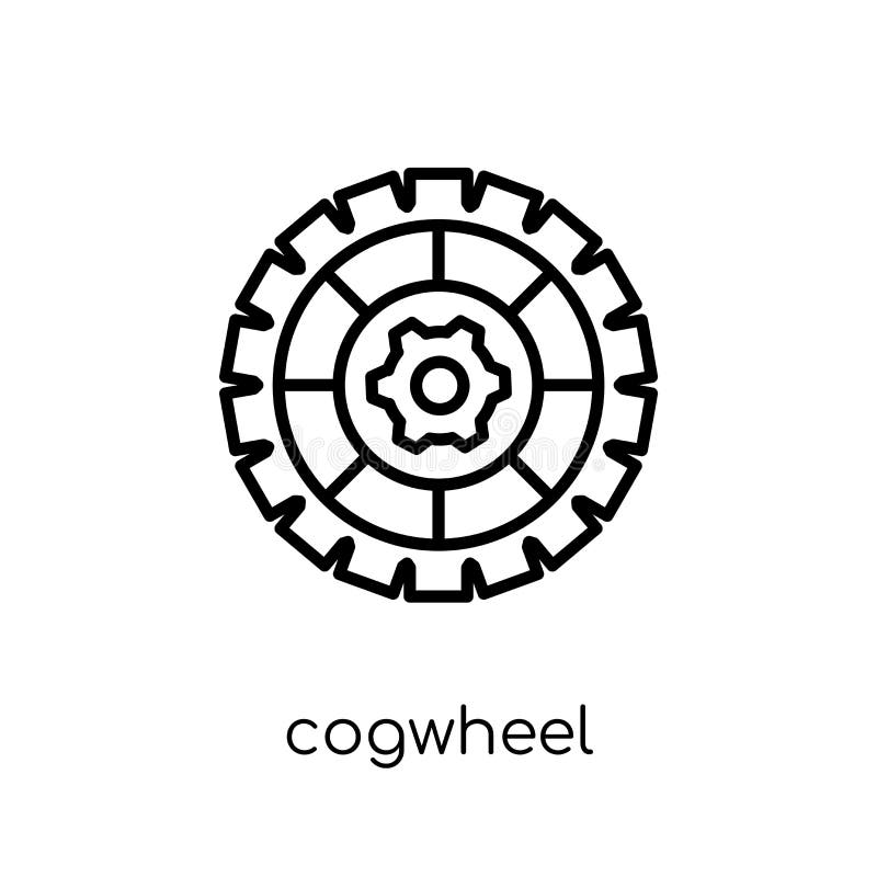 Cogwheel Icon Vector Sign and Symbol Isolated on White Background ...