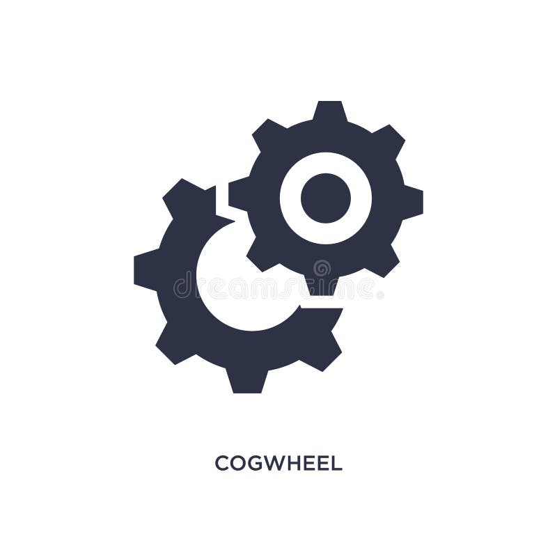 Cogwheel Icon on White Background. Simple Element Illustration from ...