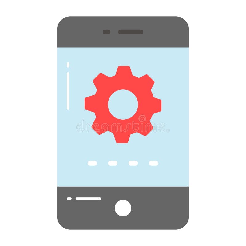 Cogwheel Inside the Mobile Concept of Mobile Configuration Vector Stock ...