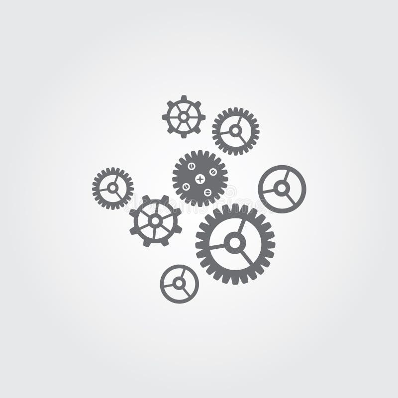 Cogwheel Symbol. Mechanism.concept Process or Systemization Stock ...