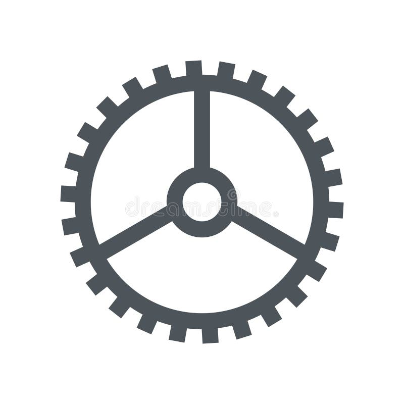 Cogwheel Vector Flat Design Icon Stock Vector - Illustration of ...