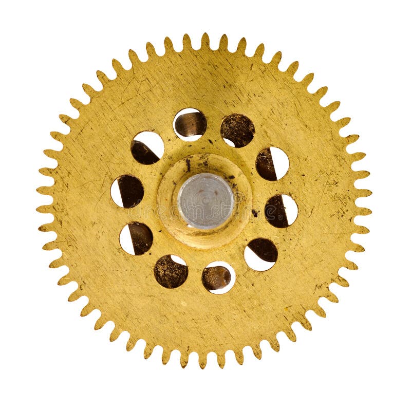 Cogwheel on White Background Stock Photo - Image of ratchet, gear: 21164692