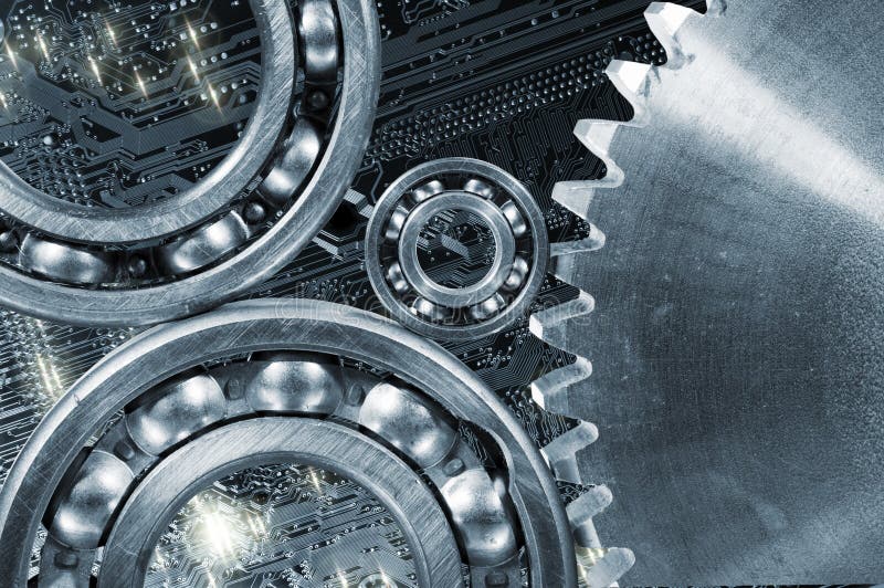 Computer-gears stock image. Image of cogwheel, engine - 1586317