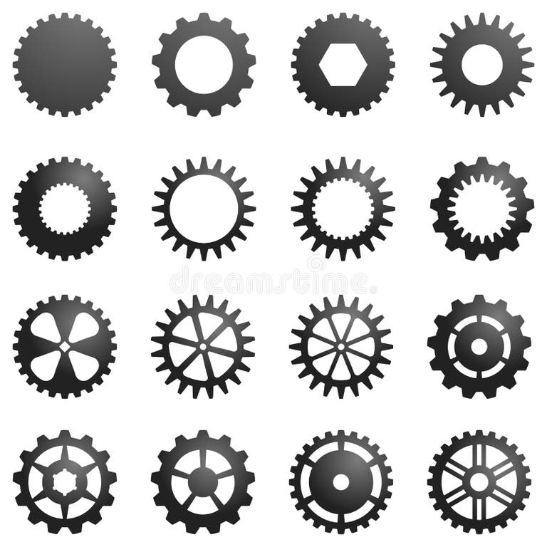 Cogwheels stock vector. Illustration of mechanical, power - 36937636