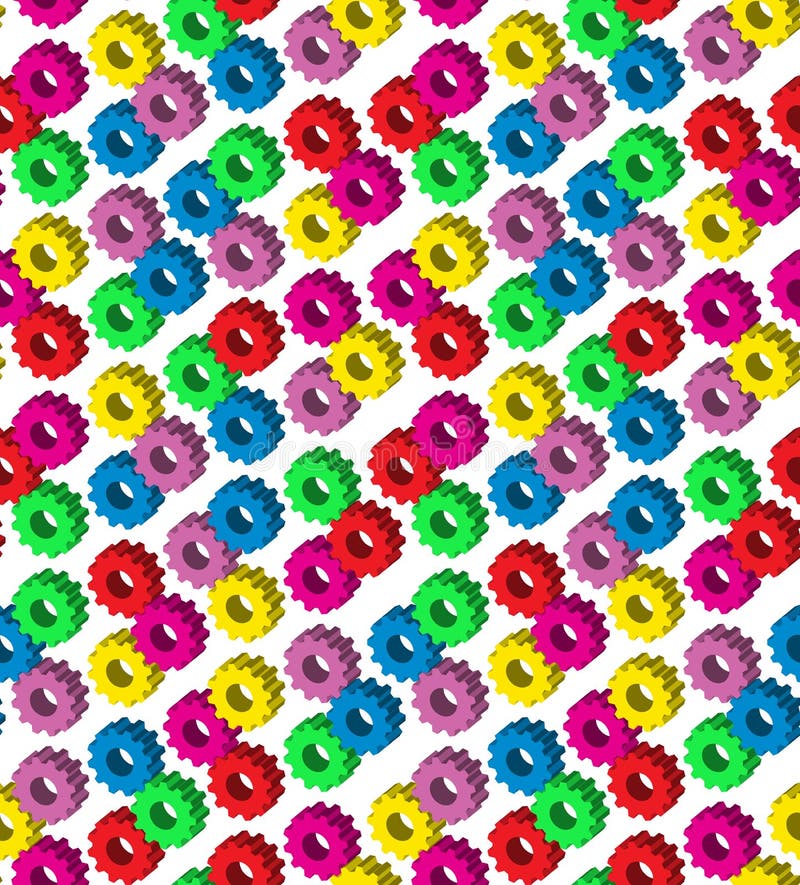 Cogwheels seamless pattern stock vector. Illustration of pattern - 41449933