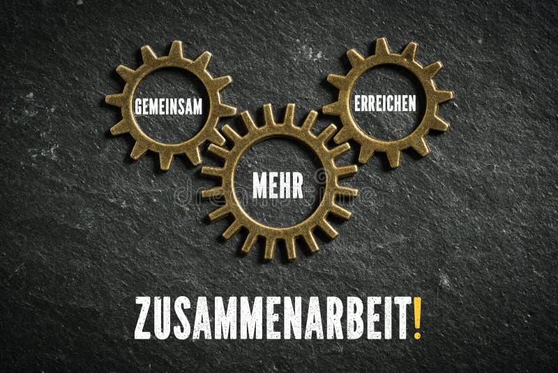 Cogwheels Symbolizing a Connection of Topics and the Message `achieve ...