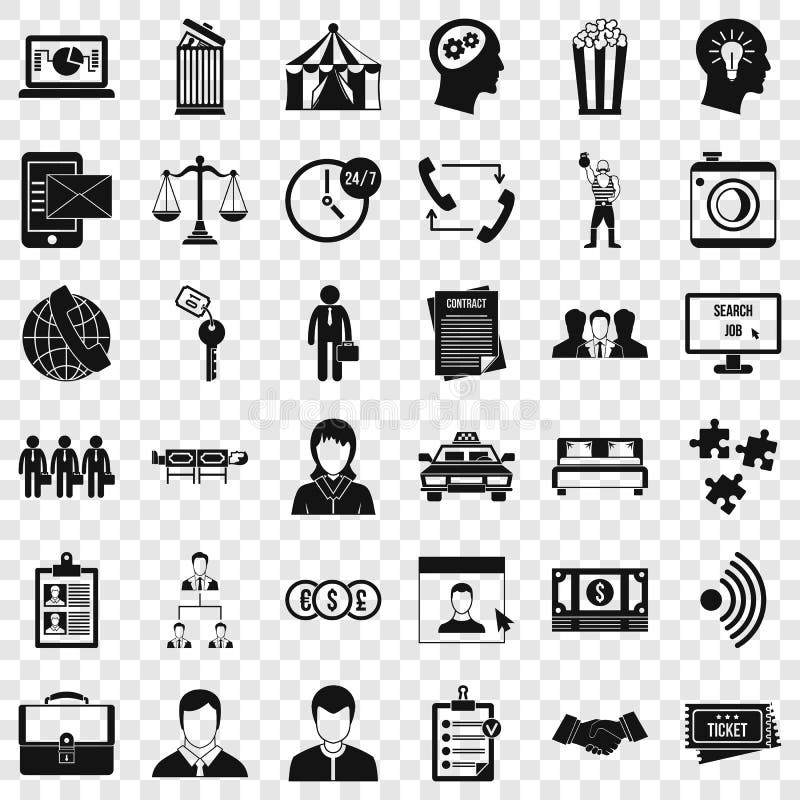 Coherence Icons Set, Simple Style Stock Vector - Illustration of coin ...