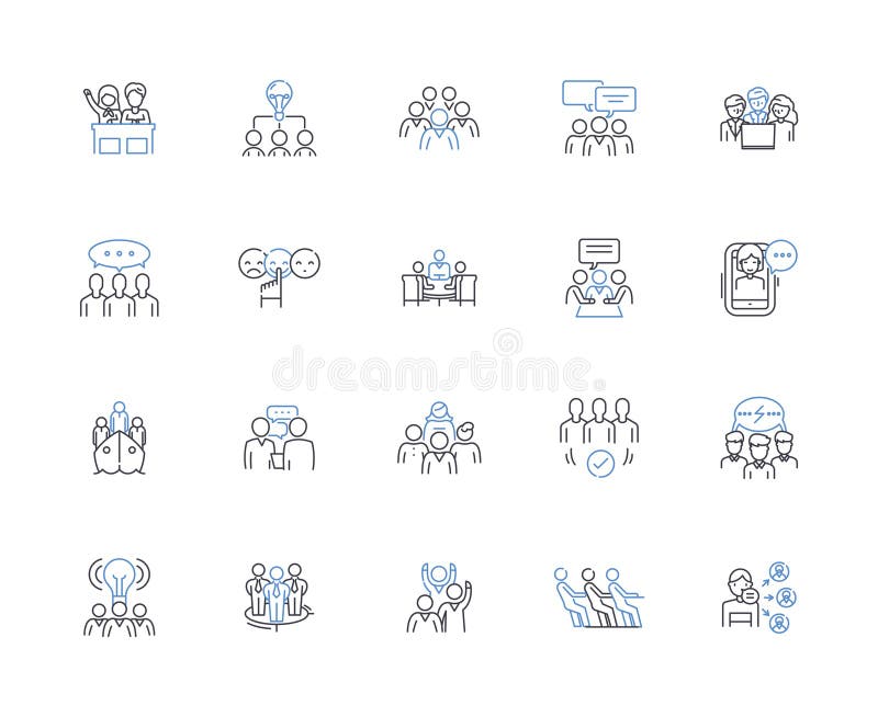 Coherence Line Icons Collection Unity Synchronization Alignment