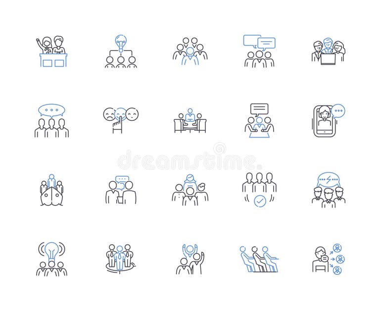 Coherence Line Icons Collection. Unity, Synchronization, Alignment ...
