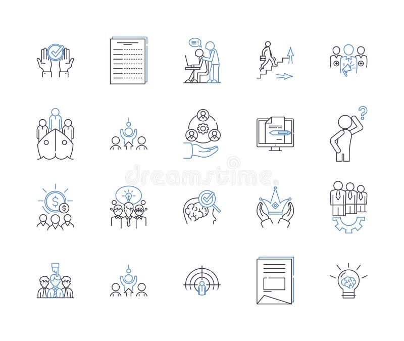 Cohesion Markers Line Icons Collection. Transition, Linker, Connector ...