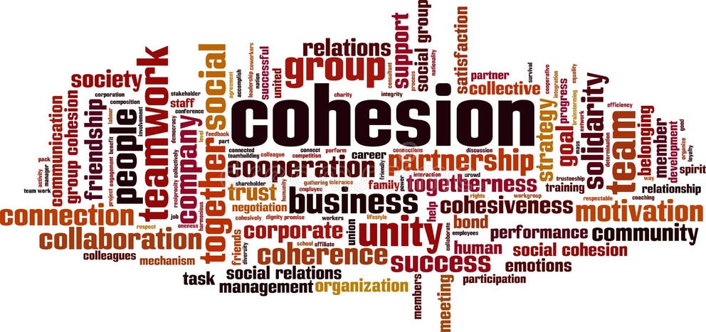 Cohesion word cloud stock vector. Illustration of member - 167185026