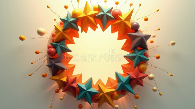 Circle of Diverse Shapes Symbolizing Inclusion and Unity Stock Photo ...