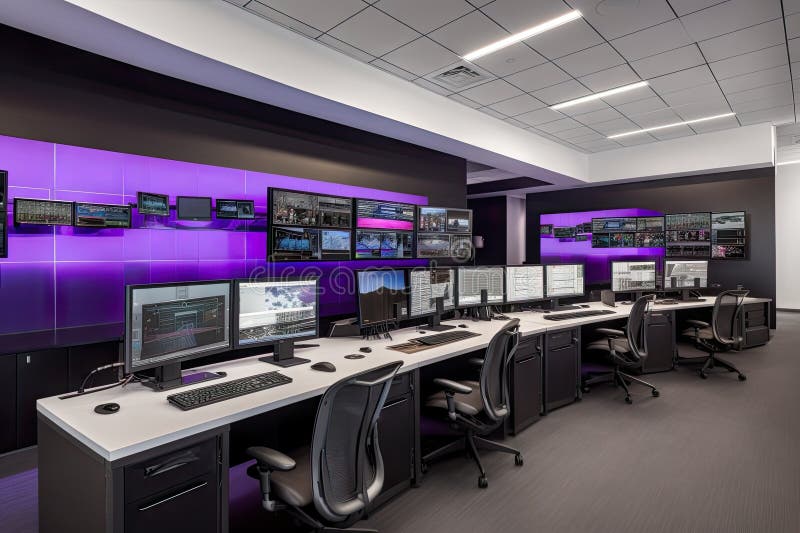 A Cohesive and Functional Workspace with High-tech Features, Including ...