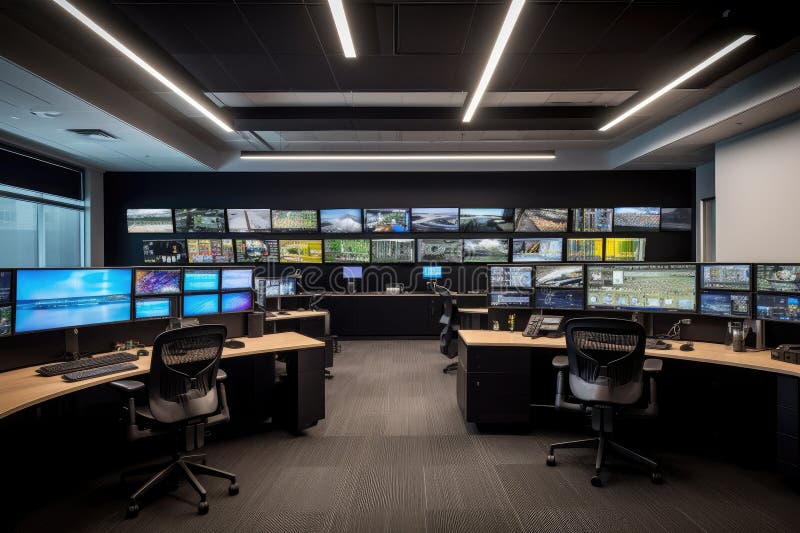 A Cohesive and Functional Workspace with High-tech Features, Including ...