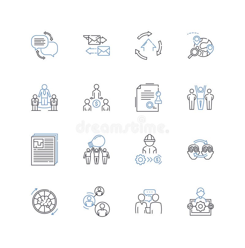 Cohesive Unity Line Icons Collection. Harmony, Integration ...