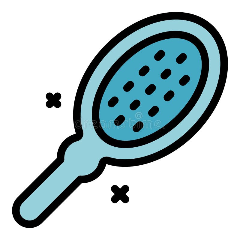 Hairbrush flat icon stock vector. Illustration of beauty - 284683719