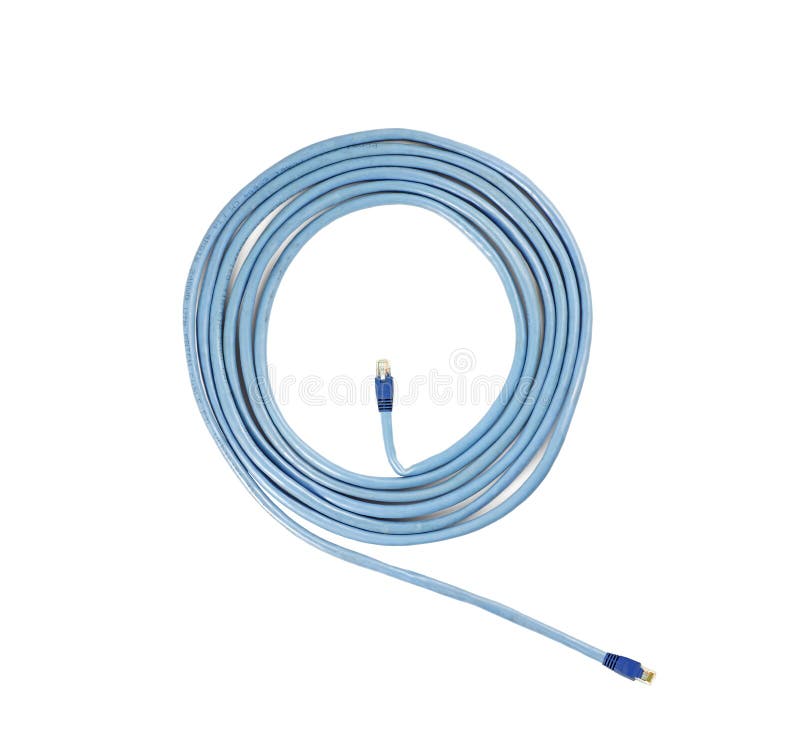 Coil of Blue cable. stock photo. Image of rubberized - 20050378