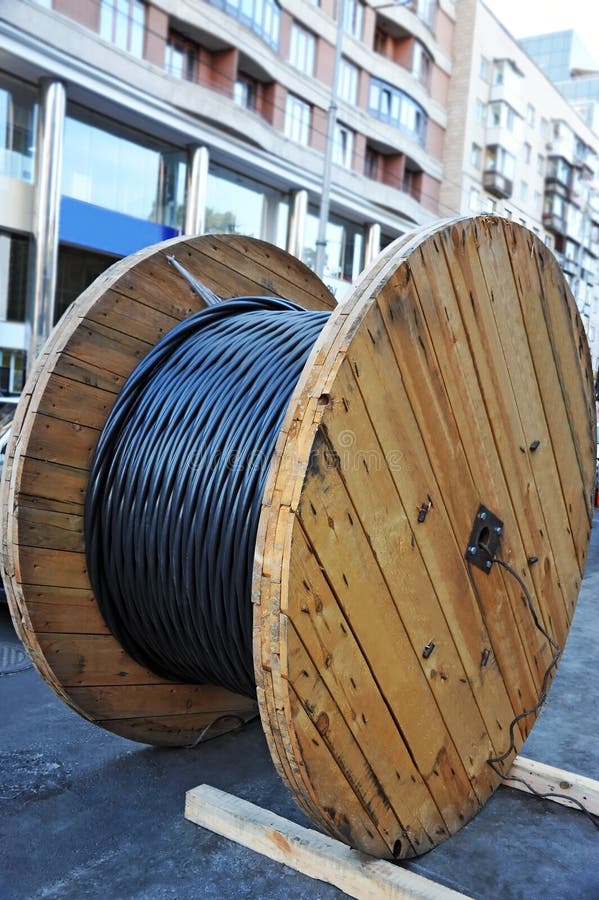 Coil of cable stock image. Image of spool, industrial - 161066887