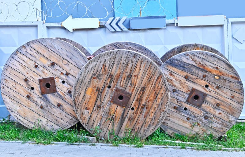 Coil of cable stock photo. Image of electric, drum, connect - 236983780