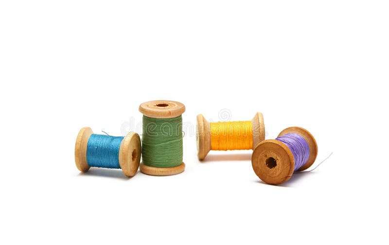 Coil with colored threads stock photo. Image of green - 57825764