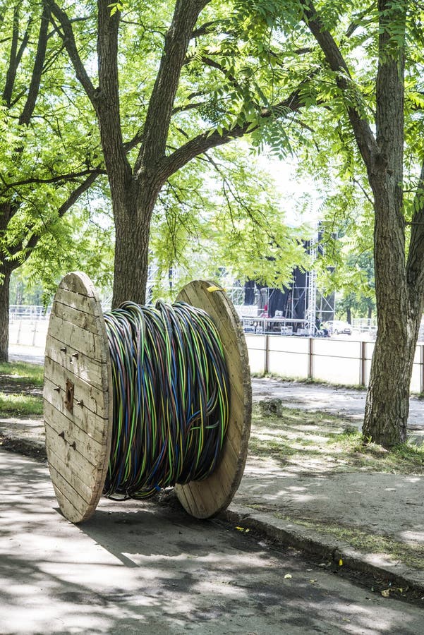 Coil of electric cable stock image. Image of elegance - 97071917