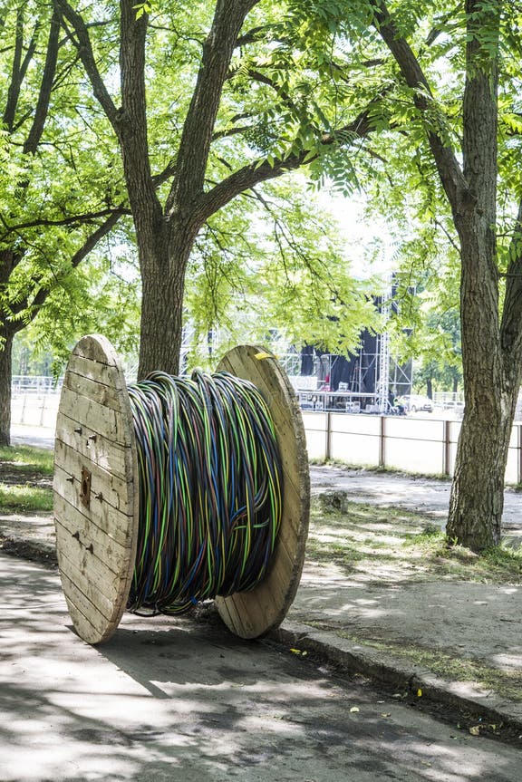 Coil of electric cable stock image. Image of elegance - 97071917